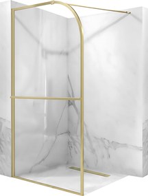 Rea Sky, sprchová zástěna Walk-In 120x200 cm, zlatá matná, REA-K4331