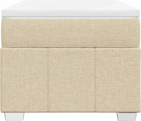 Box spring postel s matrací krémová 100 x 200 cm textil 3285454