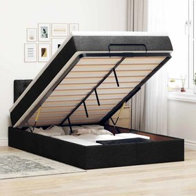 Osmanský postel s matrací černá 120x190 cm textil 3311527