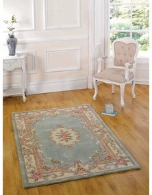 Zelený vlněný koberec Flair Rugs Aubusson, 75 x 150 cm