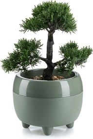 Květináč na nožičkách BOTANICA 30x23,8 cm šedozelený
