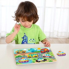 2Kids Toys Vkládací puzzle Doprava