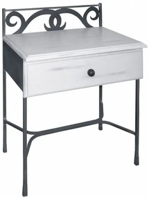 Iron Art GRANADA noční stolek se zásuvkou