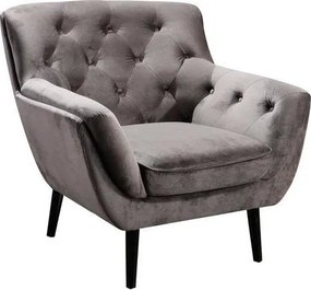 XXXLutz KŘESLO CHESTERFIELD, dřevo, textil, šedá, černá Stylife - Křesla klasická - 001491003201