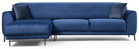 Designová sedačka Haylia 287 cm modrá - levá