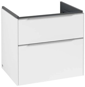 Villeroy & Boch Subway 3.0 - Umyvadlová skříňka, 62x58x48 cm, 2 zásuvky, Pure White C57600VF