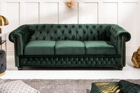Designová trojsedačka Chesterfield 205 cm zelená