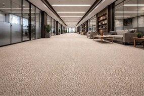 ITC, Metrážový koberec e-blitz 34, na míru, šíře 4m, béžová, ab (mřížka), chodba / předsíň