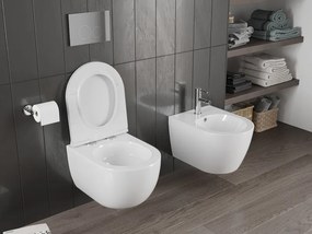 Mexen Carmen mísa WC Rimless Tornado s deskou pomalu padající slim, duroplast, bílá lesk - 30880500T