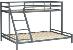 Danish style Patrová postel Kiddy, 142 cm, šedá