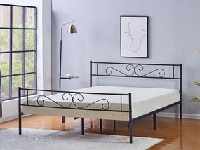 Kovová postel Magda 160x200cm, černá