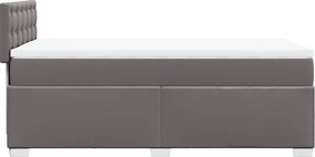 Box spring postel s matrací šedá 100x200 cm umělá kůže 3286110