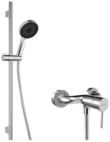 kielle Oudee - Sprchový set s baterií, tyčí, hadicí a sprchovou hlavicí EcoSpare, chrom 10202SN10