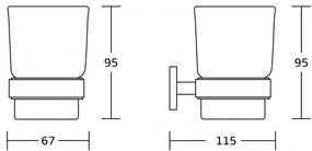 Mexen příslušenství, ZOJA držák na kartáčky, zlatá, 7019138-50