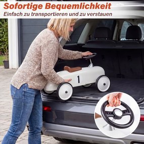 Costway Historické kovové auto pro batolata od 18 měsíců, bílý