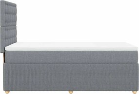 Box spring postel s matrací světle šedá 90x190 cm textil 3291925