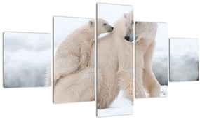 Obraz - Lední medvědi (125x70 cm)