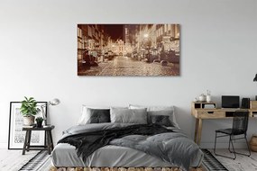 akrylový obraz Gdańsk Staré Město Noční 140x70 cm