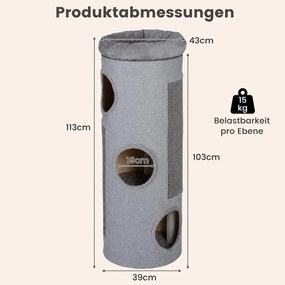 Costway 4 Tier Multi-Cat House Zvýšený útulek pro domácí mazlíčky