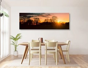 Obraz nádherný západ slunce - 135x45 cm