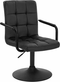 LuxuryForm DESIGN Otočná židle VERONA BLACK na černém talíři - černá