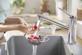 Hansgrohe Zesis M33, páková kuchyňská baterie 150, pro nízkotlaké/beztlakové ohřívače vody, 1jet, chromová, HAN-74806000