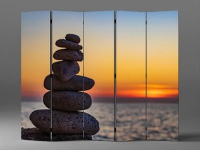 Liox Paraván zen kameny na pláži Rozměr: 225 x 180 cm
