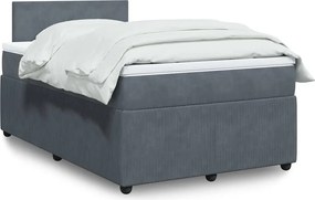 Box spring postel s matrací tmavě šedá 120 x 200 cm samet 3287705