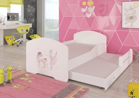 Dětská postel s matracemi PEPE II 160x80 Úložný prostor: Ne, Motiv: BALLERINA