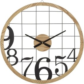 Nástěnné hodiny Numbers 60 cm černé/hnědé