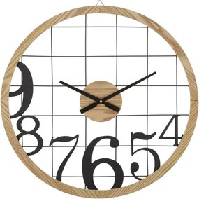 Nástěnné hodiny Numbers 60 cm černé/hnědé