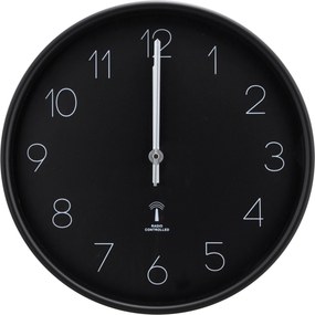 XXXLutz RÁDIEM ŘÍZENÉ HODINY černá 37,8 cm Ambia Home - Nástěnné hodiny - 009007001301