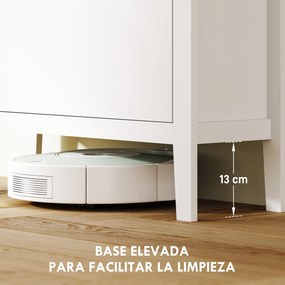 HOMCOM Úzký botník do předsíně s 2 skládacími zásuvkami, nastavitelnými policemi a PU úchopy pro 14 párů bot 80x24x95,5 cm Bílý