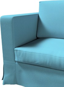 Potah na pohovku IKEA  Karlanda 3-místná nerozkládací, dlouhý barva modrá látka pletený vzor