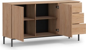 GAB Komoda QUER K2D3SZ, Černá 150 cm