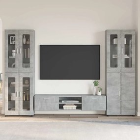 Sestava TV skříněk FLORIN 3 ks Betonově šedá Kompozitní dřevo 3398007