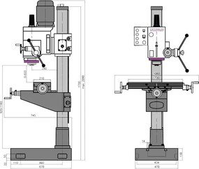 Sloupová převodová vrtačka OPTIdrill DH 40 CT