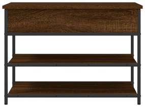 Lavice s botníkem hnědý dub 70 x 42,5 x 50 cm kompozitní dřevo - Default Title