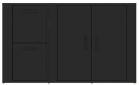 Příborník černý 100x33x59,5 cm kompozitní dřevo - Default Title
