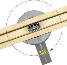 Rea Neo Slim Mirror Pro, odtokový sprchový žlab 50cm, zlatá matná, REA-G5692