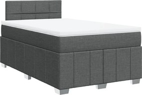 Box spring postel s matrací tmavě šedá 120x200 cm textil 3289336