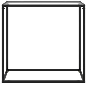 Konzolový stolek transparentní 80 x 35 x 75 cm tvrzené sklo
