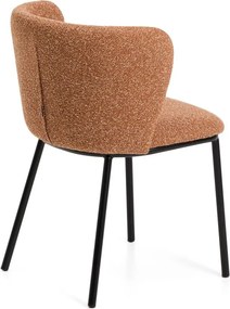 Čalouněné jídelní křeslo v terakotové barvě Ciselia – Kave Home