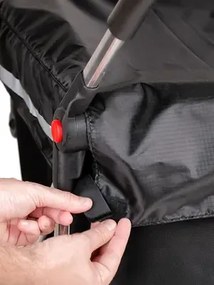 Rolser Poncho Basket reflexní černá / Pláštěnka pro nákupní tašku na k