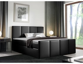 Kontinentální postel Bautista, Rozměr postele: 120x200, Barva:: ekokůže Soft 011 (černá)
