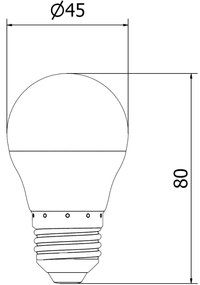 Mexen Nova, LED žárovka E27, G45, 3W, neutrální - 4000K, 315 lm - L101-E27-0340-01