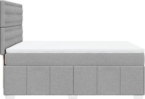 Box spring postel s matrací světle šedá 160 x 200 cm textil 3294033