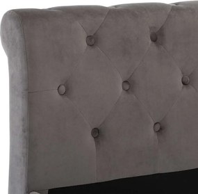 Rám postele šedý samet 200 x 200 cm 288563