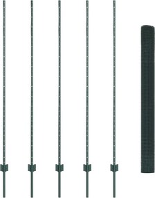 Svařovaná drátěná plotovina s tyčkami 10 x 1,6 m Zelená 3336460