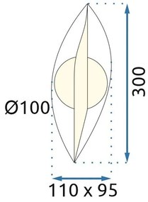 Toolight Nástěnné LED svítidlo Spiral G031-W zlaté